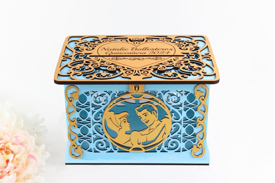 Cinderella Quinceanera Card Box, Princess Wedding Card Box, Wedding ...