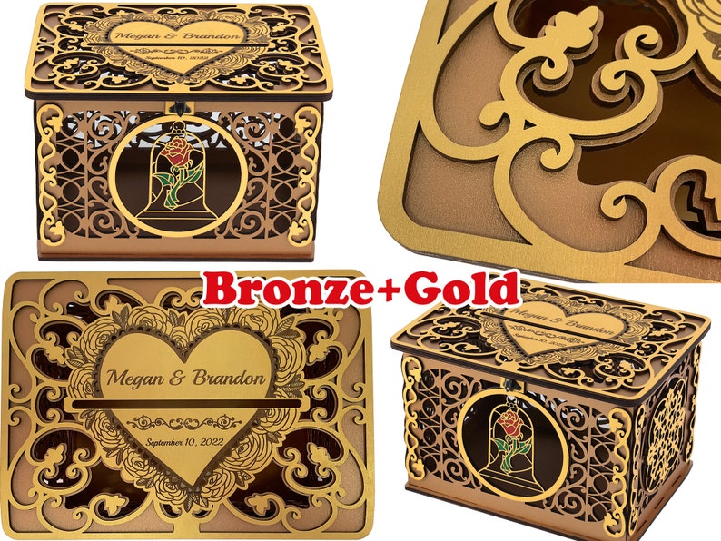 Wedding Card Box, Fairy Tale Rose Wedding Decor, Quinceanera Gifts ...