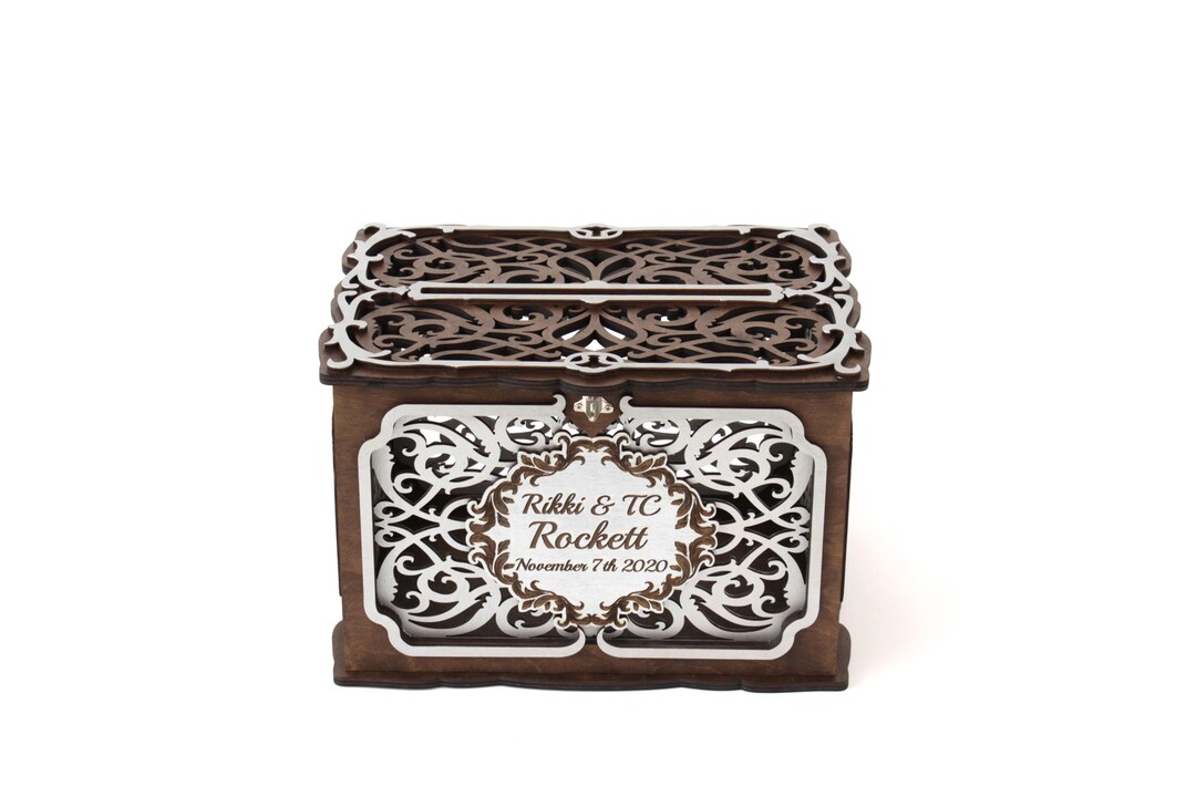 Wedding Wishing Well Box, Personalized Card Box, Wedding Money ...