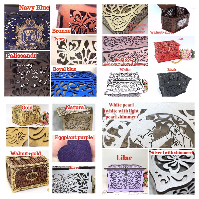 Wedding Card Box Wedding Money Box Mermaid With Lock and | Etsy