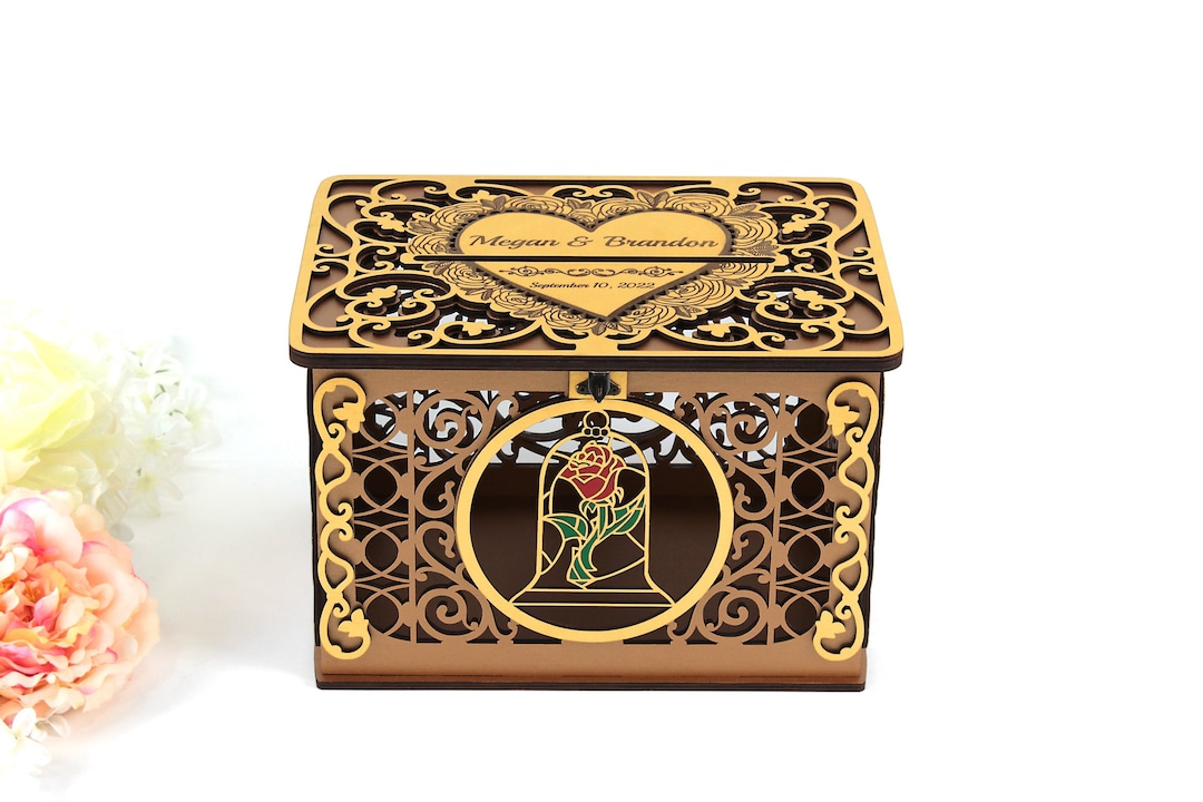 Wedding Card Box Fairy Tale Rose Wedding Decor Quinceanera - Etsy