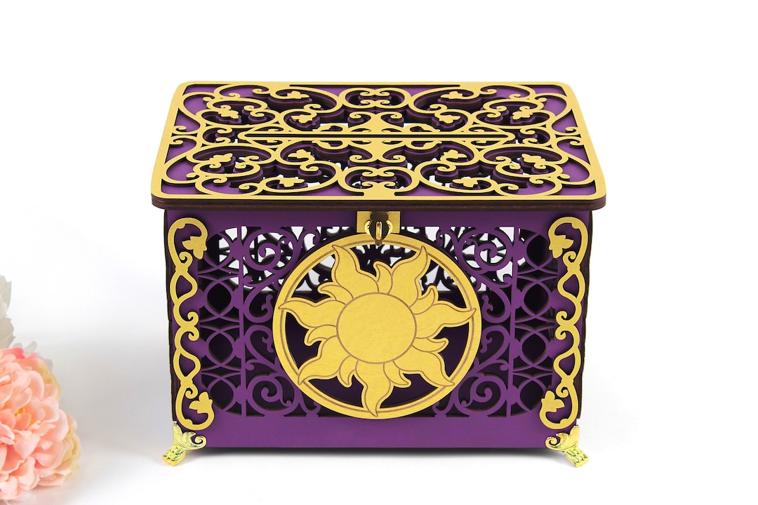 Princess Rapunzel Wedding Card Box, Tangled Quinceanera Money Box ...