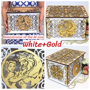 Cinderella Wedding Card Box Wedding Money Box, With Lock and Slot ...