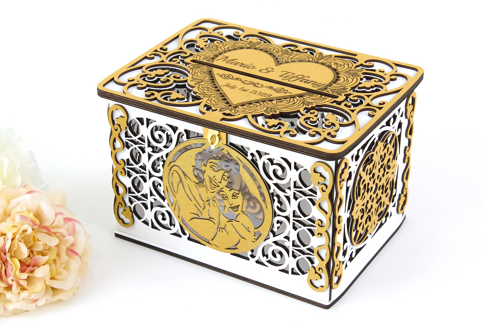 Aladdin Wedding Card Box Oriental Fairy Tale Wedding Money Box, Jasmine ...