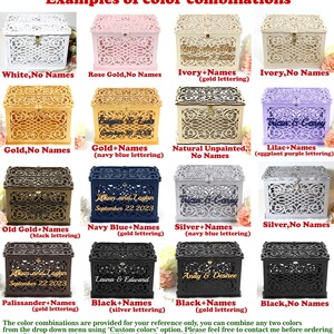 Wedding Wishing Well Box, Personalized Card Box, Wedding Money ...
