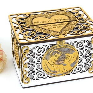Cinderella Wedding Card Box Wedding Money Box, With Lock and Slot ...