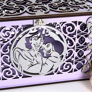 Aladdin and Jasmine Princess Wedding Card Box, Wishing Well Box ...