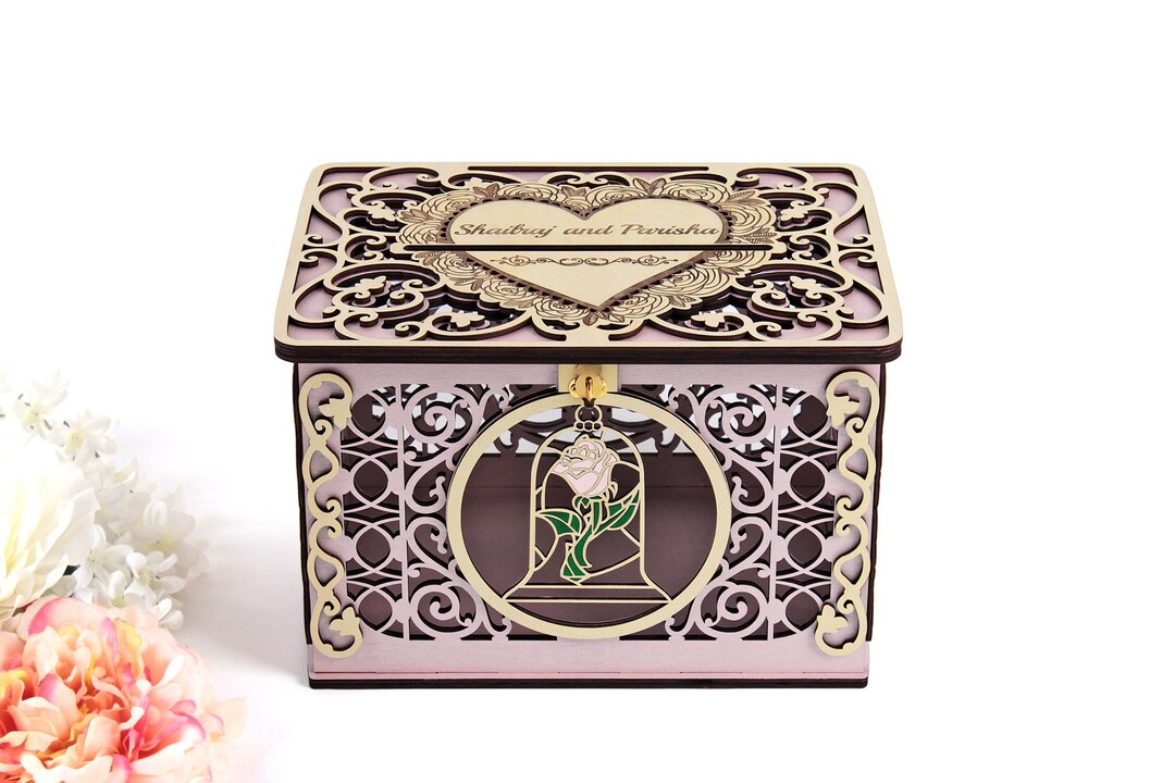 Quince Card Box Beast Wedding Rose in a Flask Envelopes - Etsy