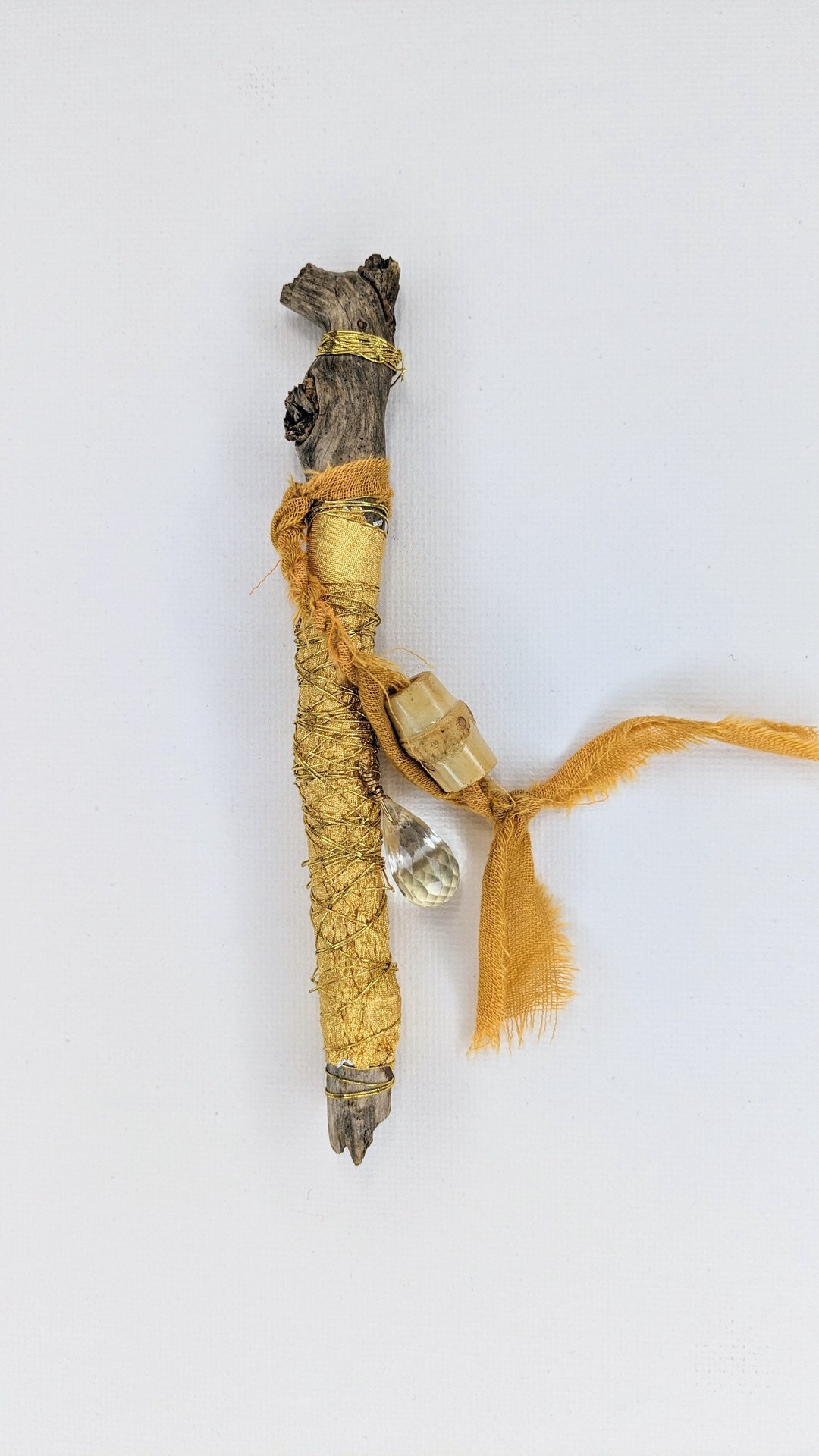 Joy*sticks - Found Sticks Wrapped With Bits & Bobs (gold) - Etsy
