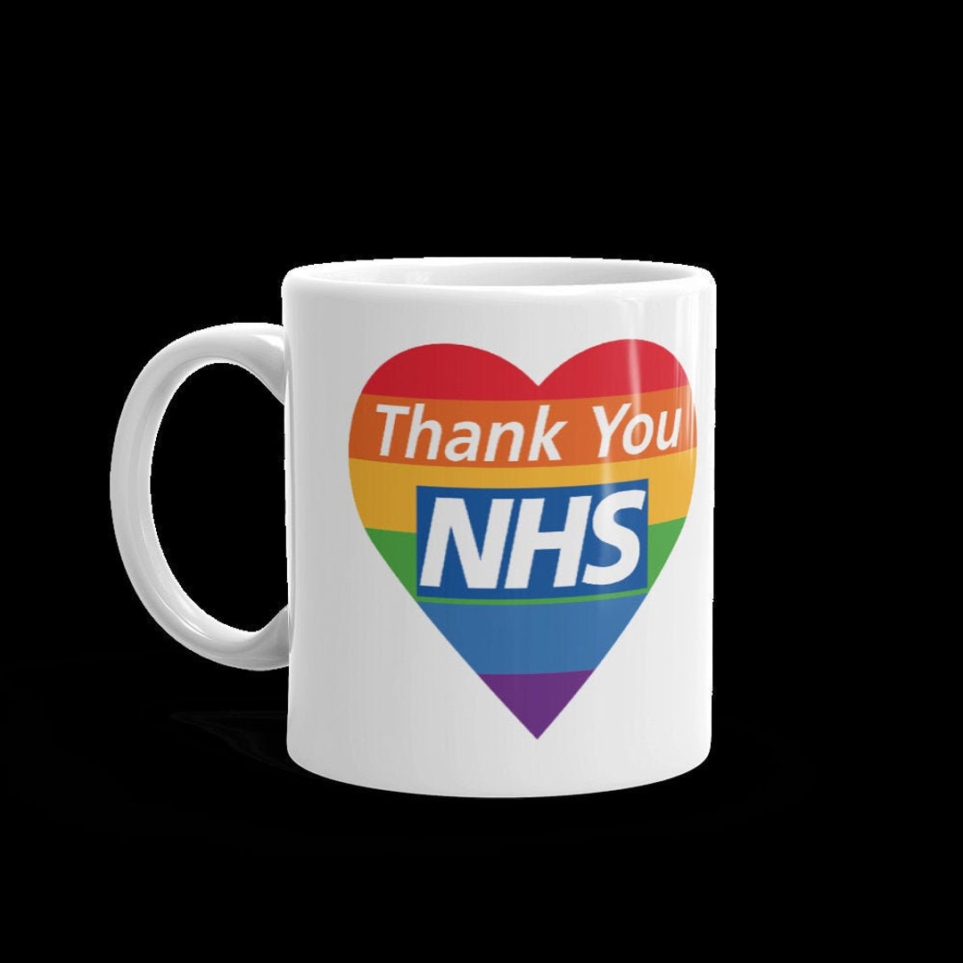 Thank You NHS Rainbow Heart Mug - Etsy