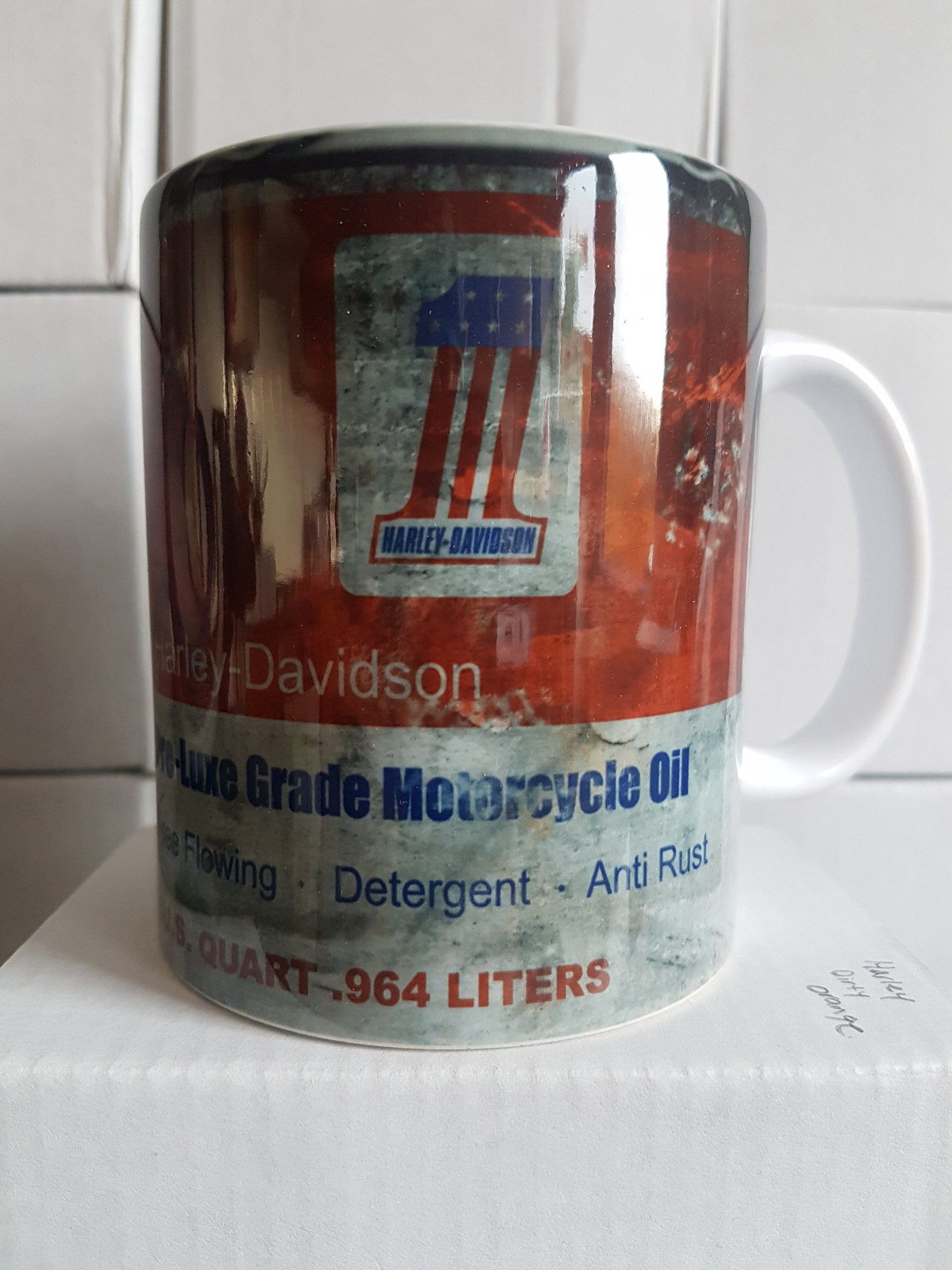 Retro/vintage Look Harley Davidson Inspired Oil Can Mug - Etsy