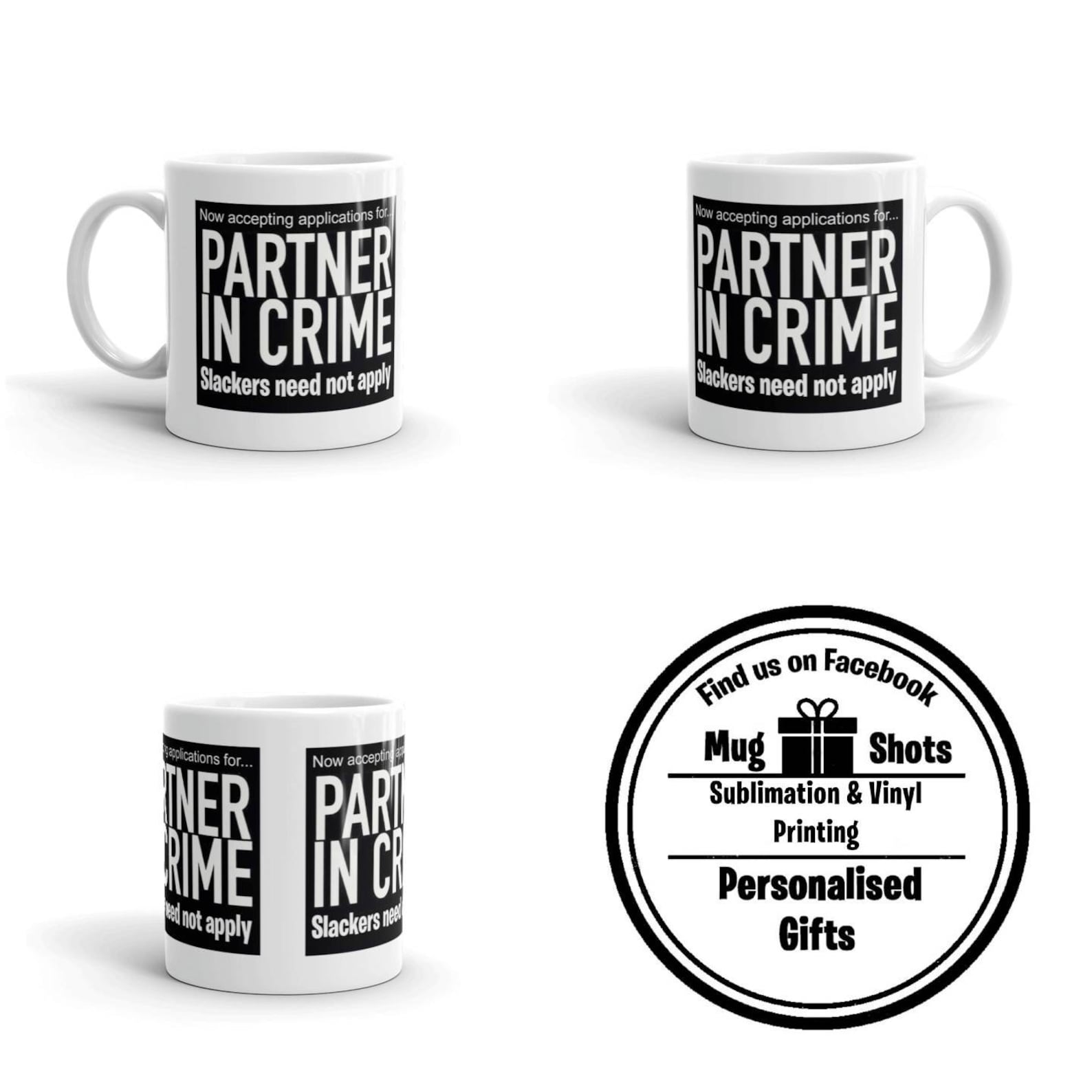 Partner in Crime 11oz Ceramic Mug, Cup - Etsy
