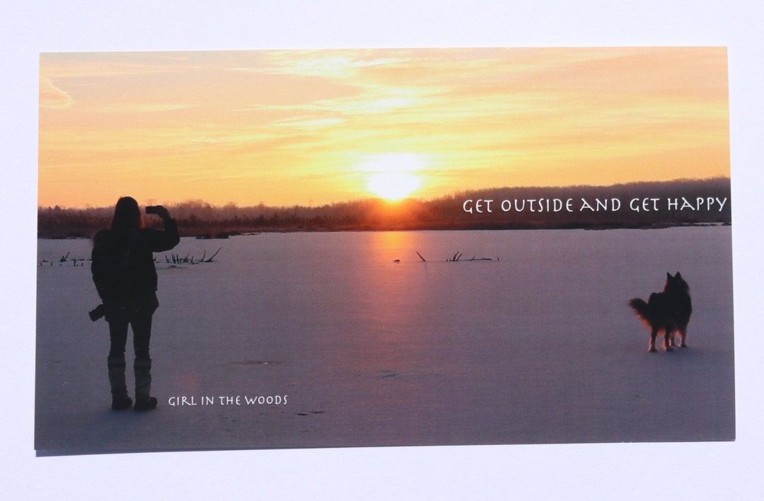 Get Outside & Get Happy, Inspirational Motivational Desk Poster Picture ...