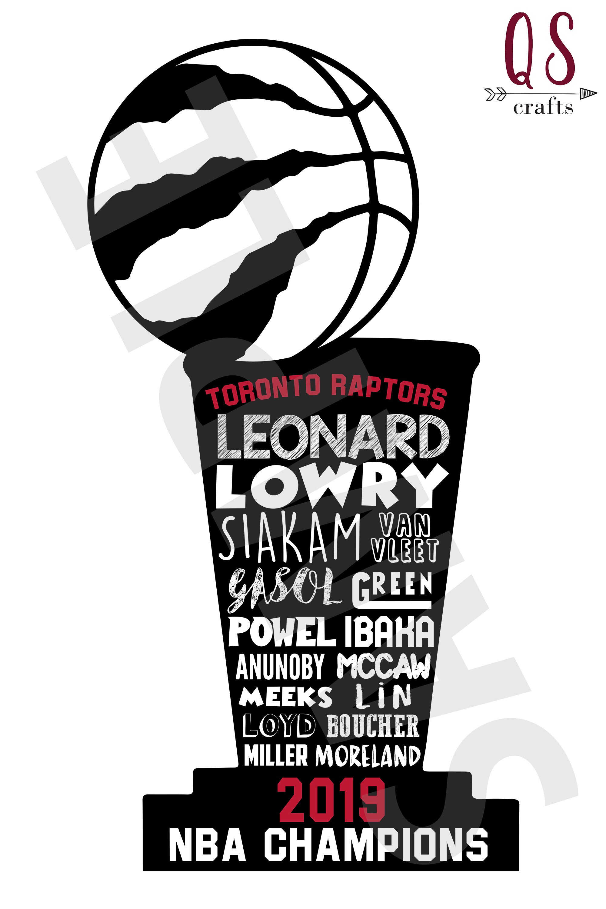 11x17 Printable Toronto Raptors NBA Championship 2019 Digital File Kid ...