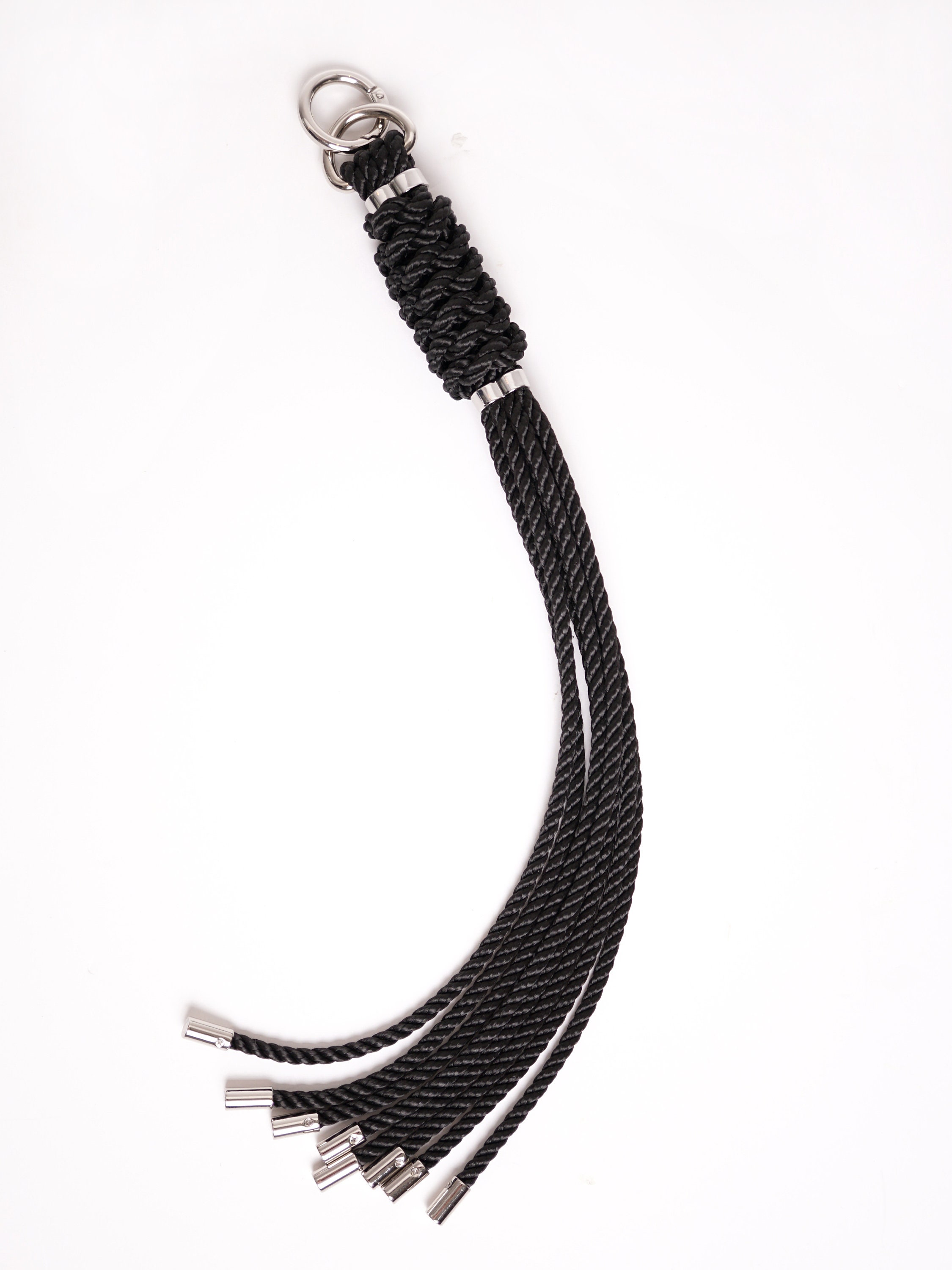 MEGAMI Rope Bondage Choker With Detachable Mini Whip in Black - Etsy