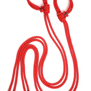 SELF TIE Cuff Set Rope Bondage Shibari Restraint BDSM Play in Red - Etsy