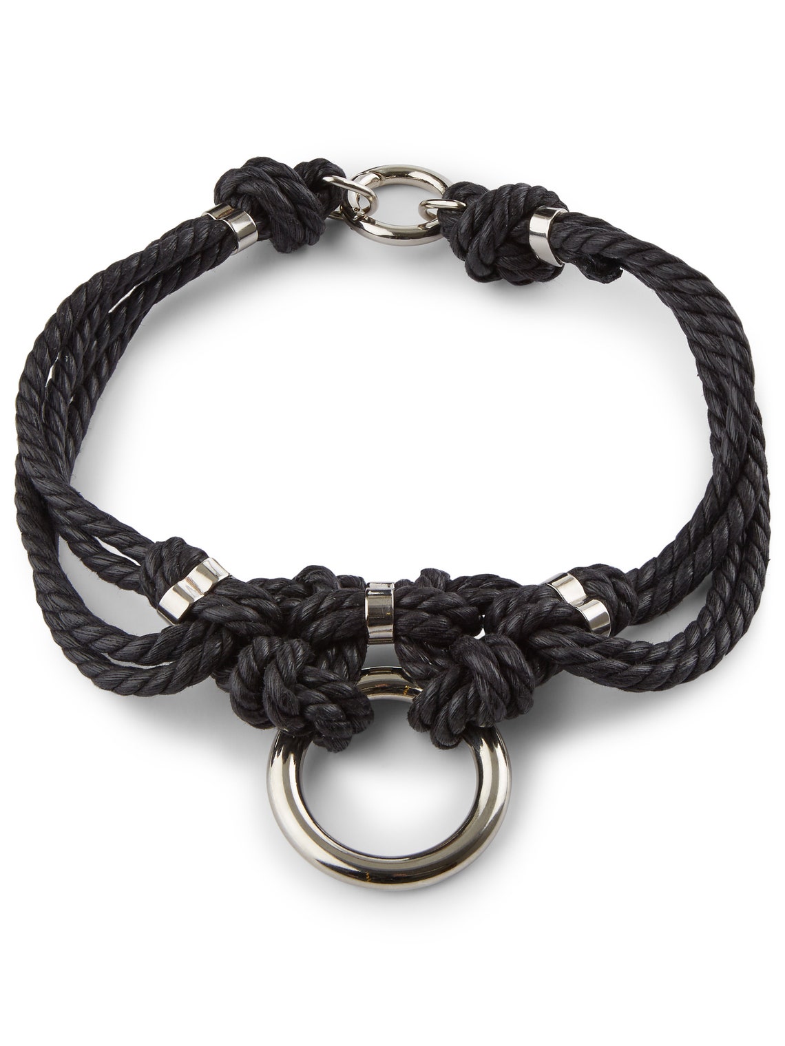 KUBI Choker in Black O-ring Submissive Collar Rope Bondage Shibari for ...