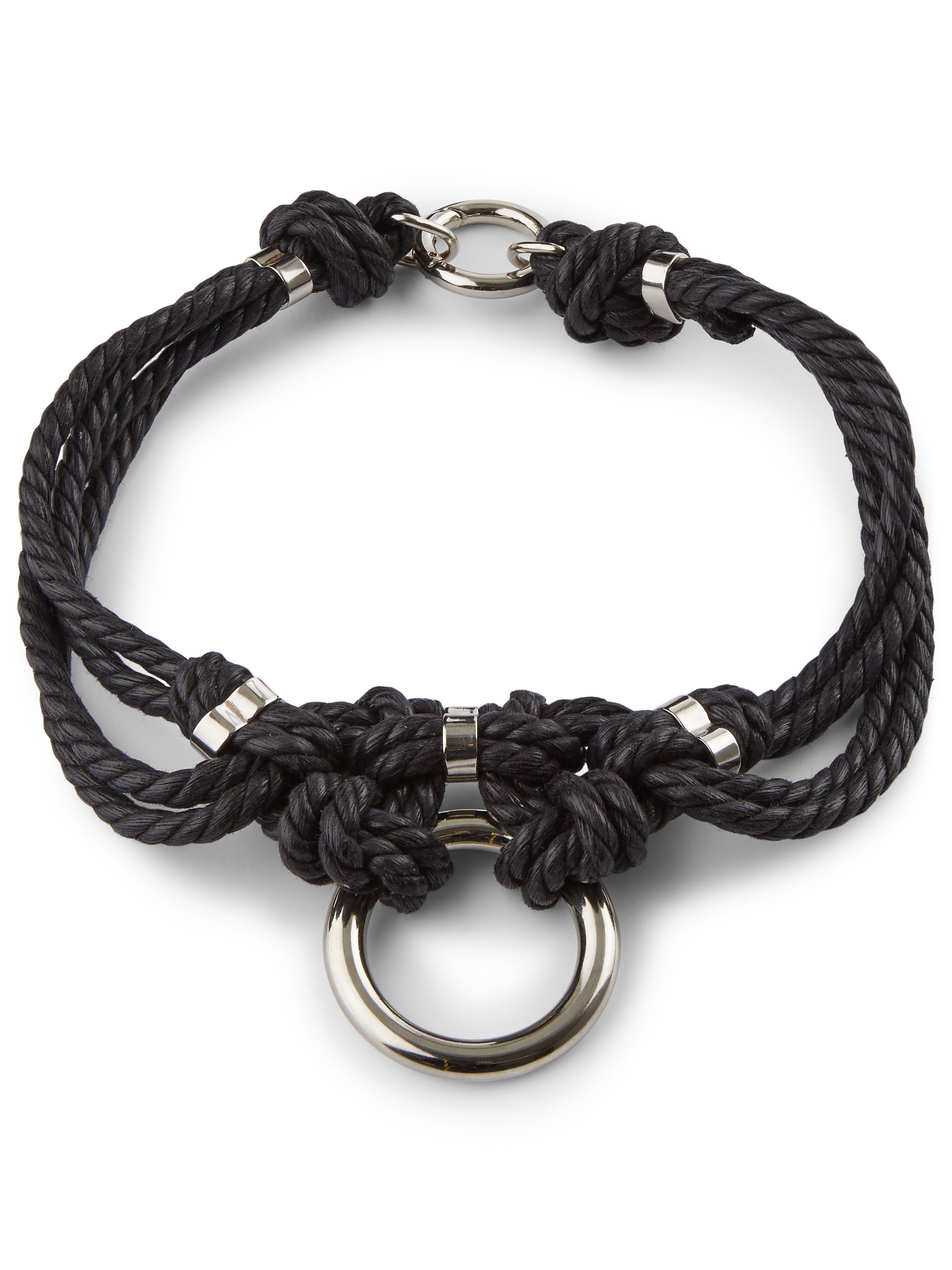 KUBI Choker in Black O-ring Submissive Collar Rope Bondage Shibari for ...