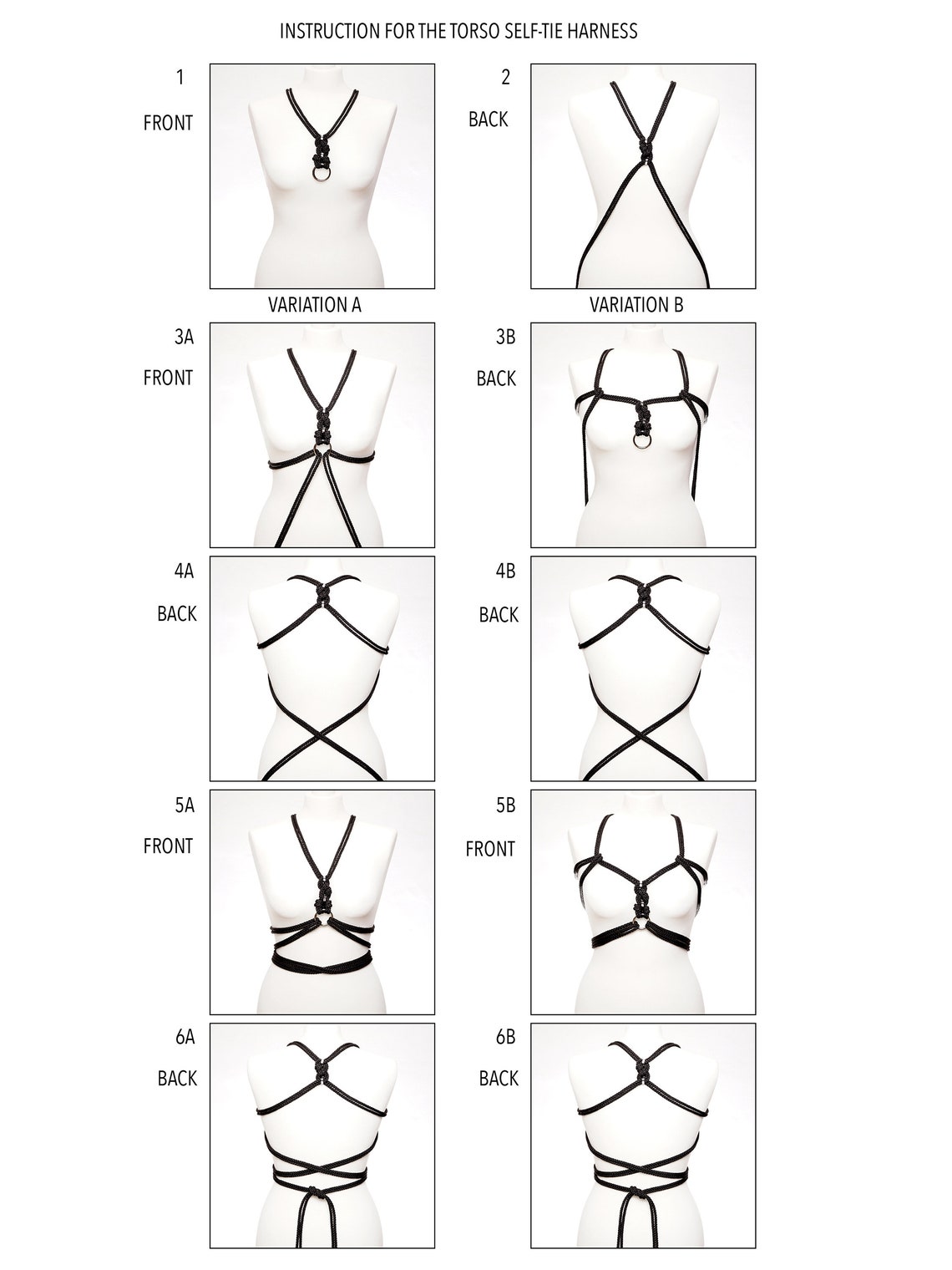 MEGAMI Shibari Rope Bondage Choker With Detachable Self-Tie | Etsy