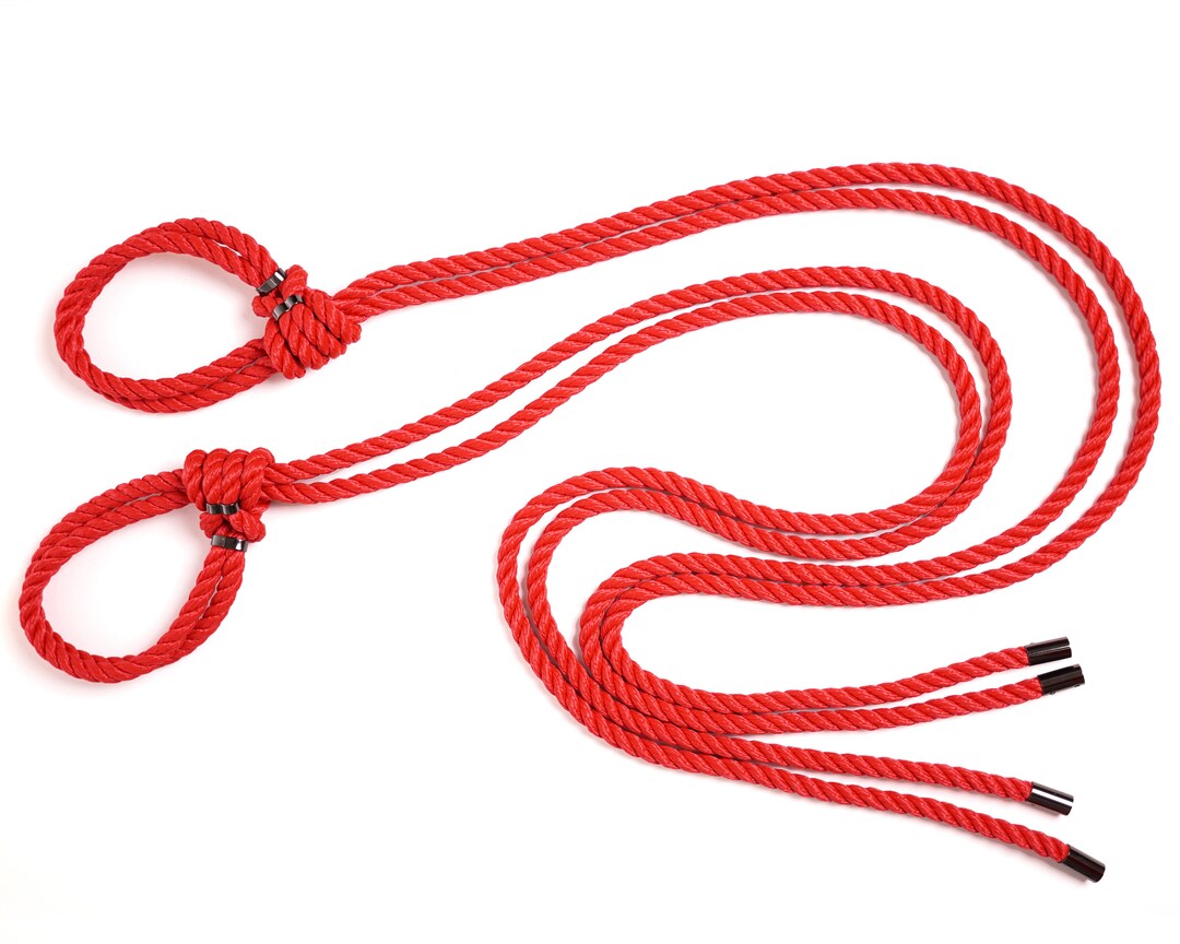 SELF TIE Cuff Set Rope Bondage Shibari Restraint BDSM Play in Red - Etsy