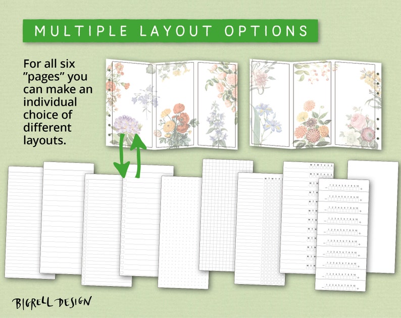 Note Paper. Editable Printable Fold Out Notes, to Do, Grid, Tracker ...