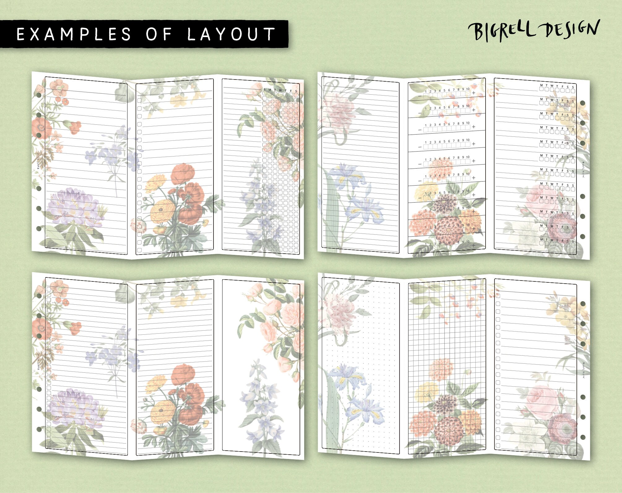 Note Paper. Editable Printable Fold Out Notes, to Do, Grid, Tracker ...