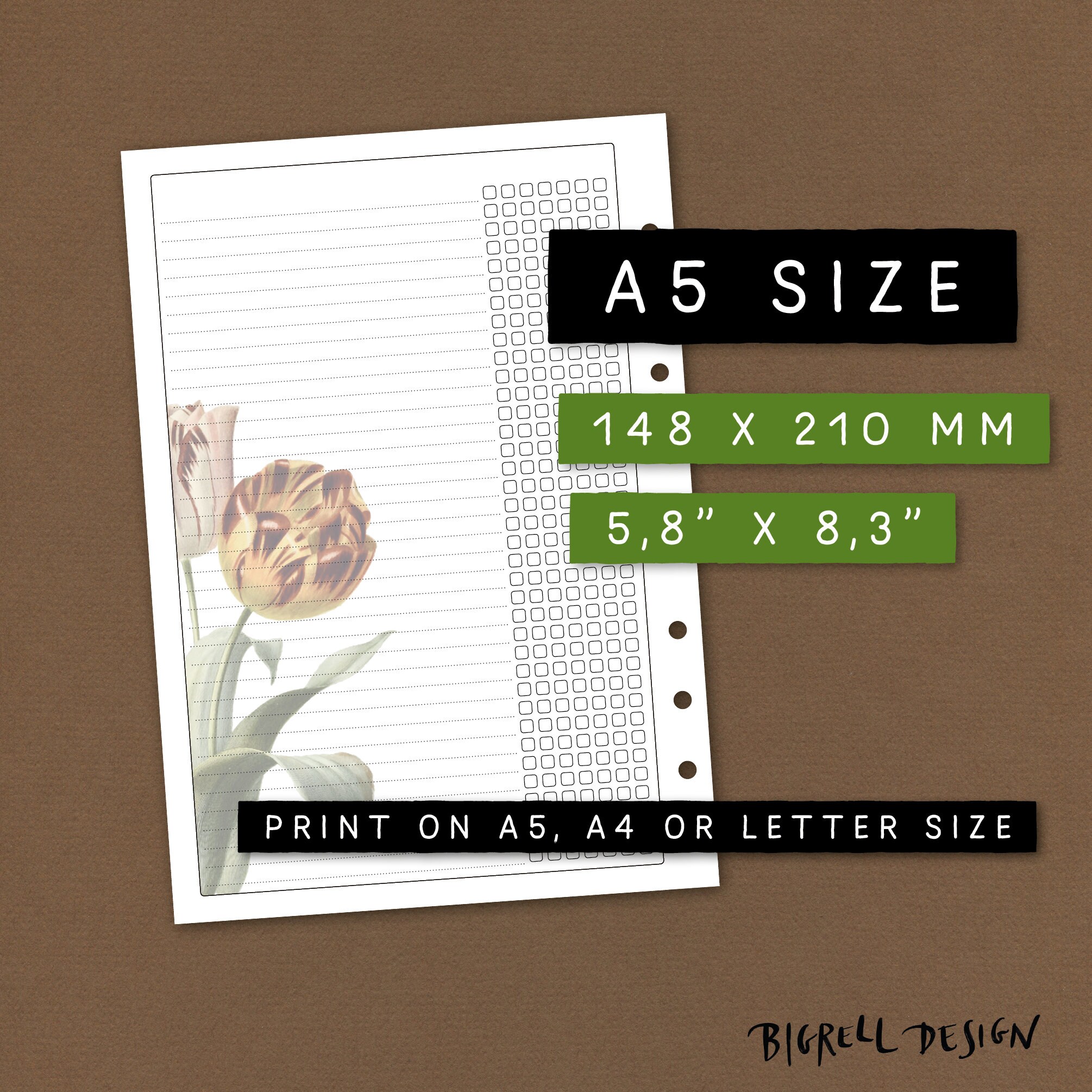 Weekly Tracker. Editable Printable Notepaper and List Making Insert ...