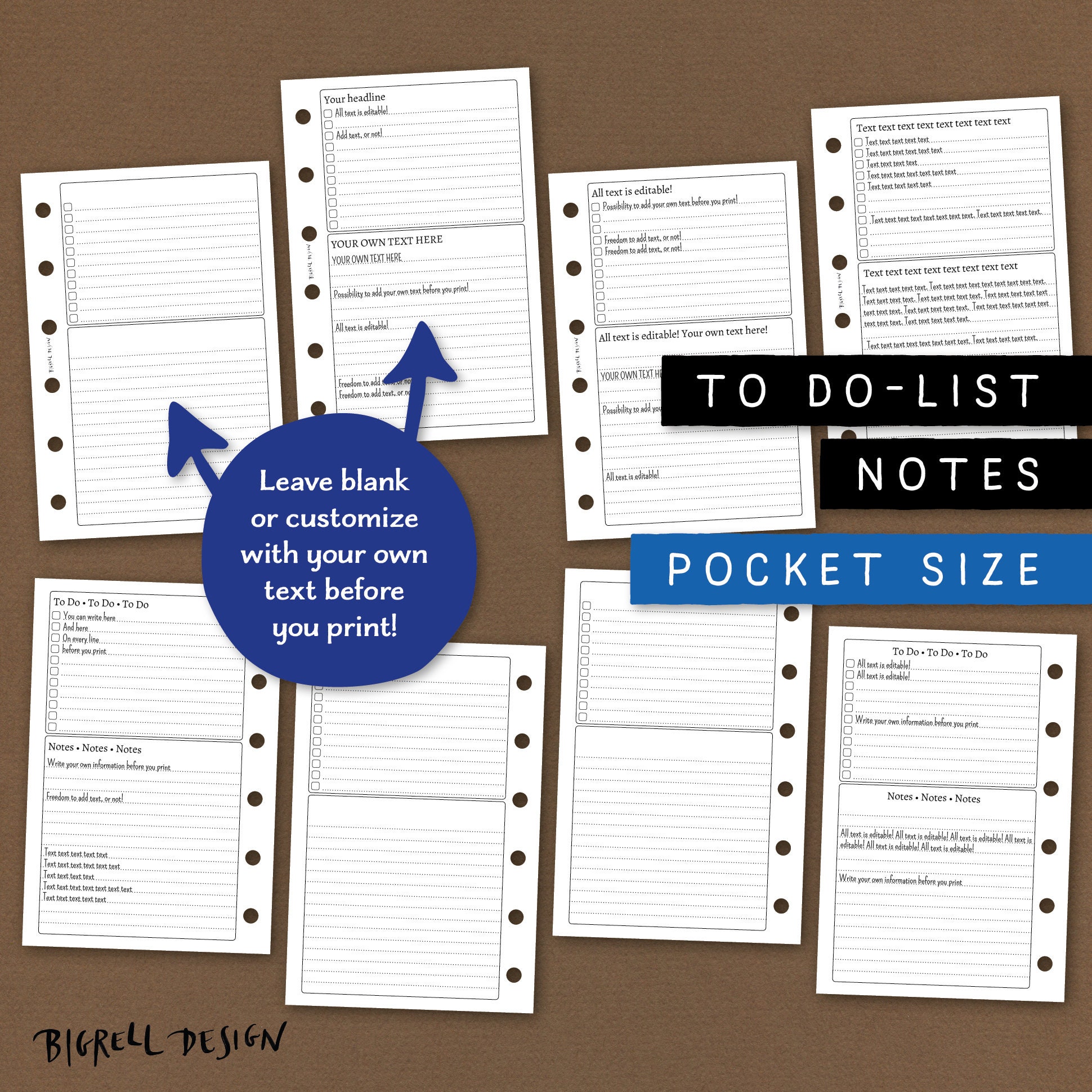 Editable to Do-list and Notepaper. Add Your Own Text/headlines or Use ...
