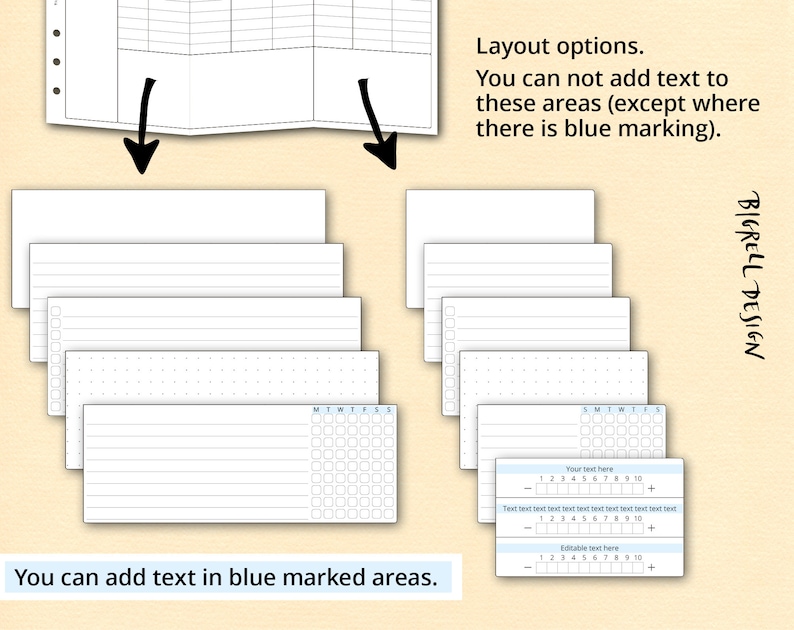 Fold Out Weekly Planner. Multiple Layout Options. Editable Printable ...