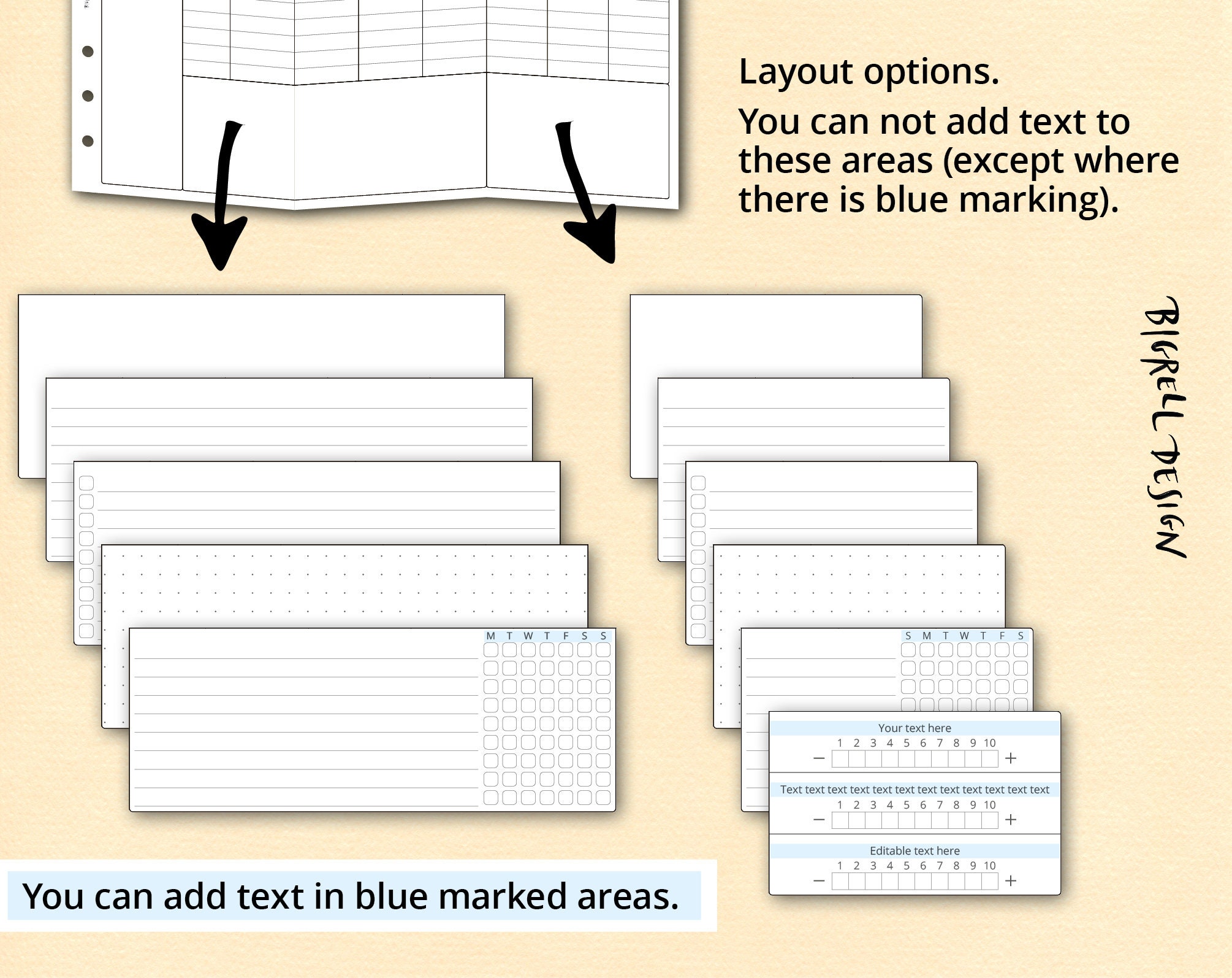 Fold Out Weekly Planner. Multiple Layout Options. Editable Printable ...