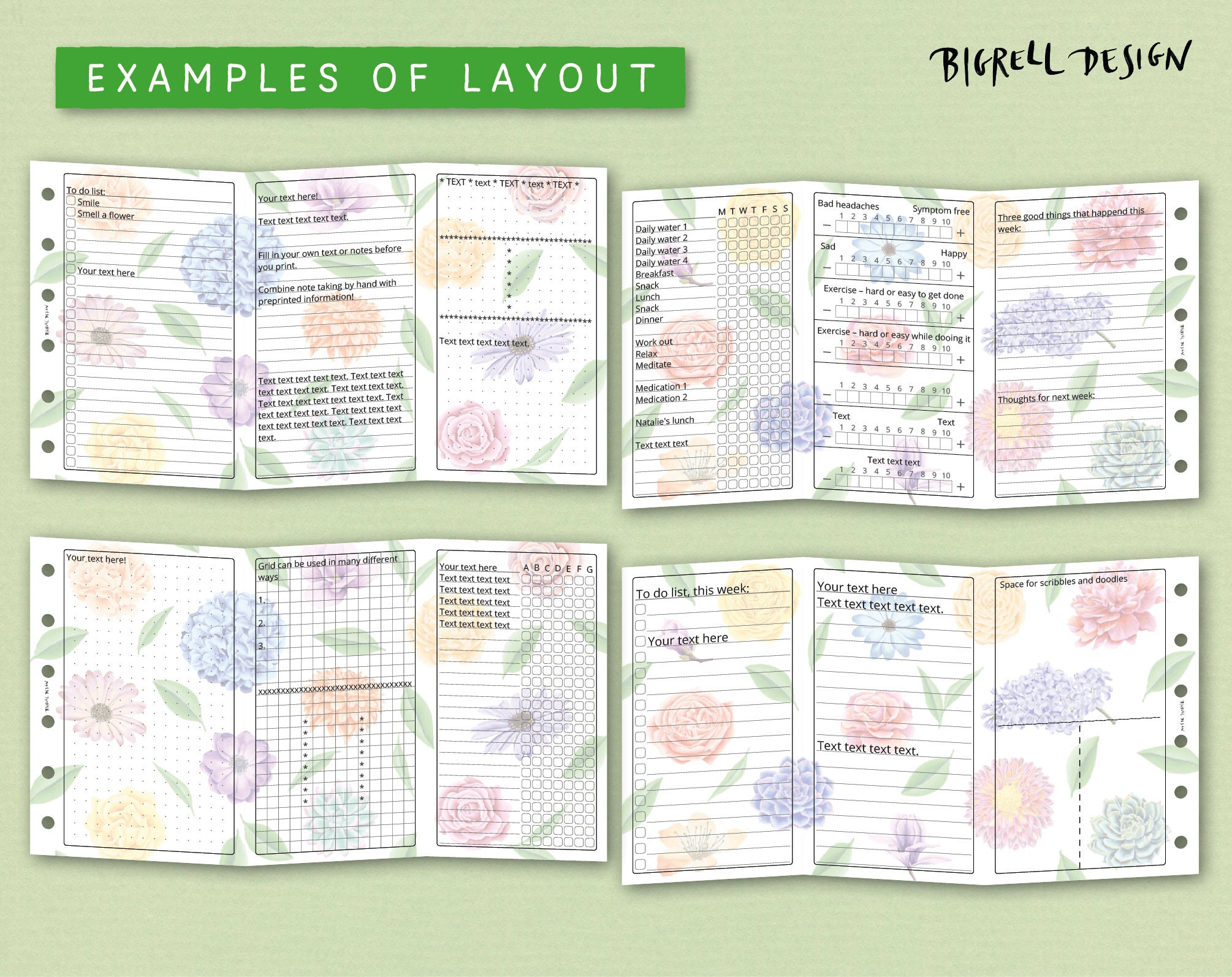 Editable Printable Note Paper. Lines, to Do, Dot Grid, Grid, Tracker ...