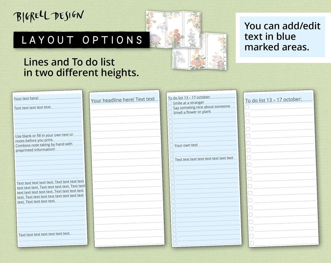 Note Paper. Editable Printable Fold Out Notes to Do Grid | Etsy