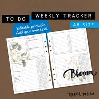 Foldout Monthly Planner. Editable, Undated, Printable, Calendar ...