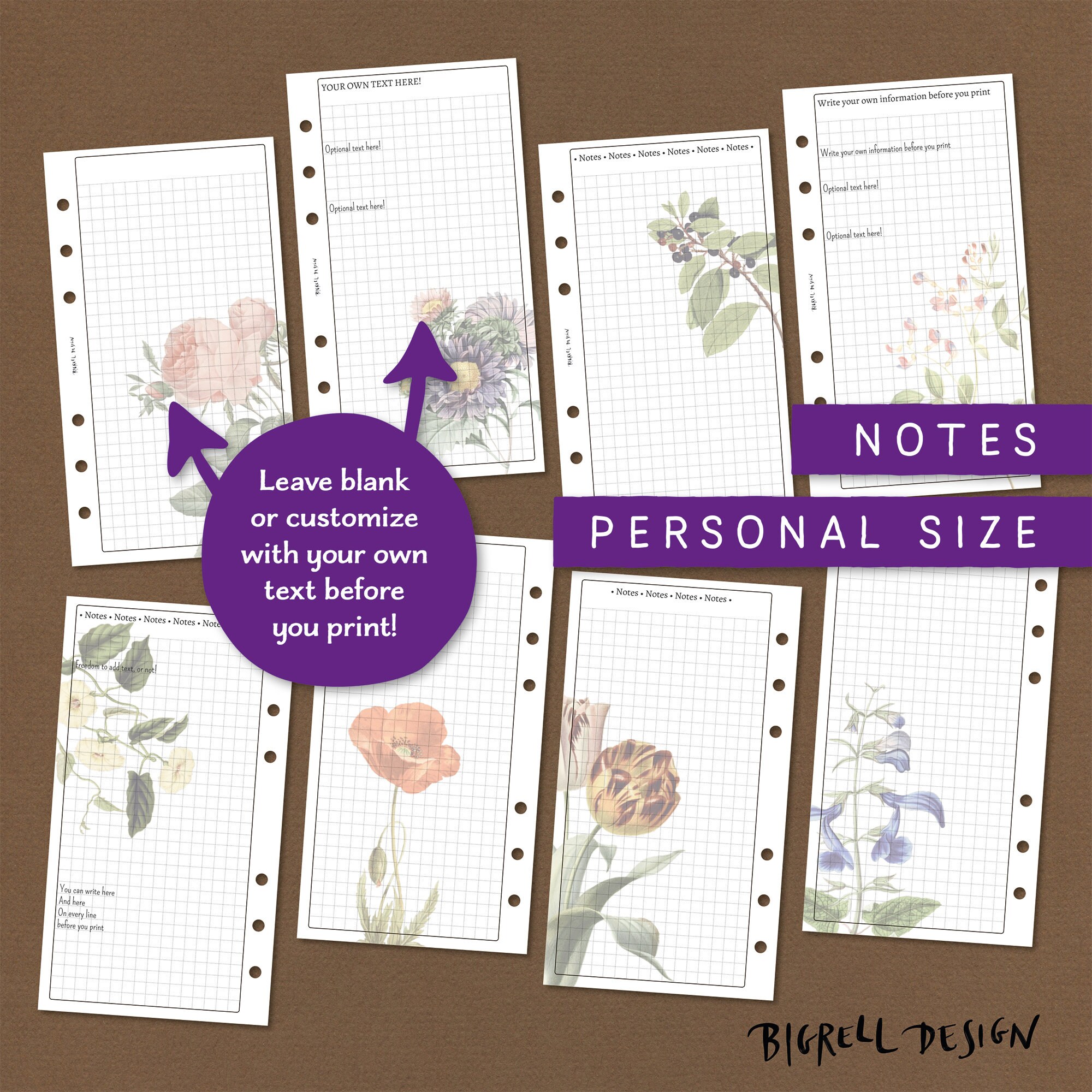 Square Grid Notepaper. Editable Printable. Use Blank or Add Text ...