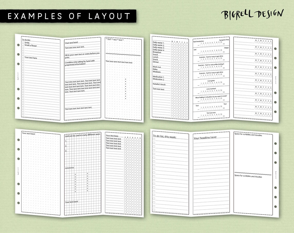 Editable Fold Out Notes. Lines to Do Dot Grid Grid | Etsy
