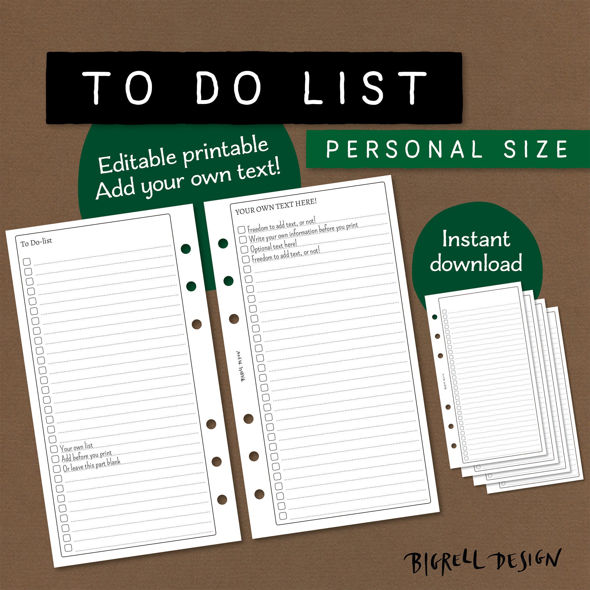 To Do-list. Editable Printable. Add Your Own Text/headlines or Use ...