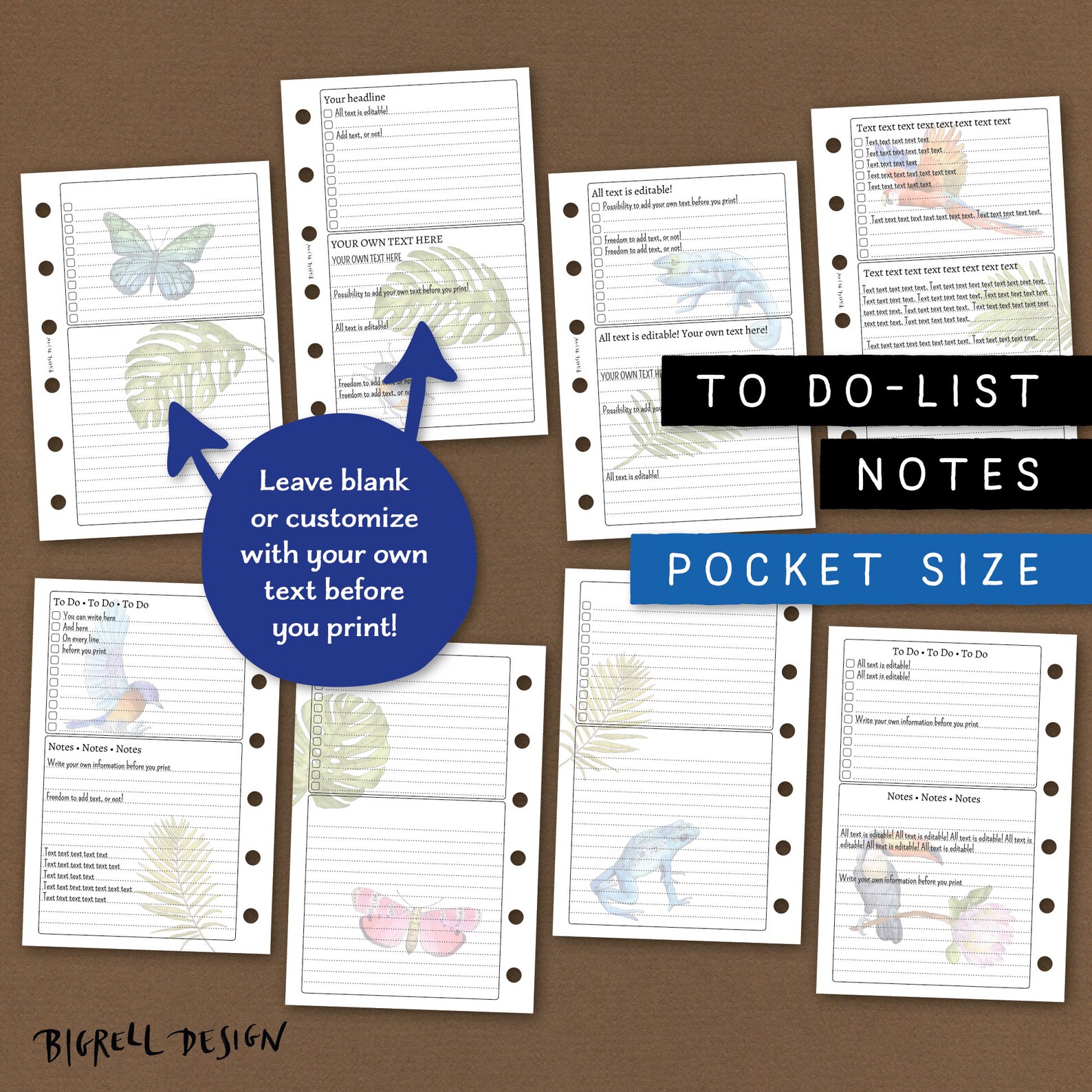 Editable to Do-list and Notepaper. Add Your Own Text/headlines - Etsy