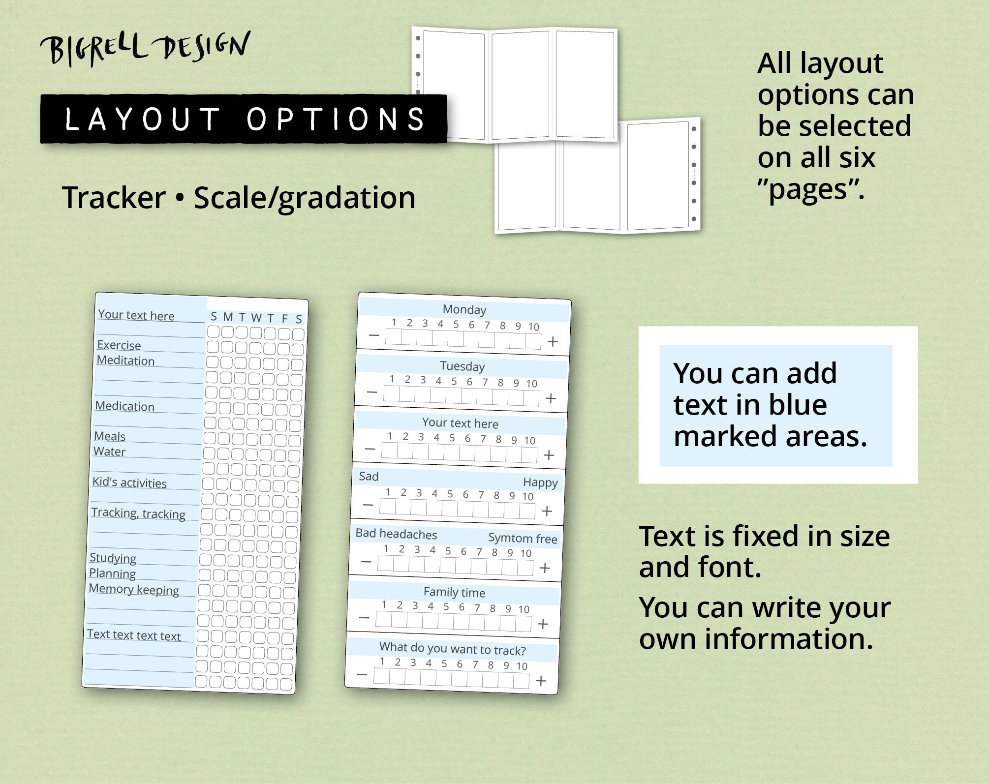Editable Fold Out Notes. Lines, to Do, Dot Grid, Grid, Tracker, Scale 1 ...
