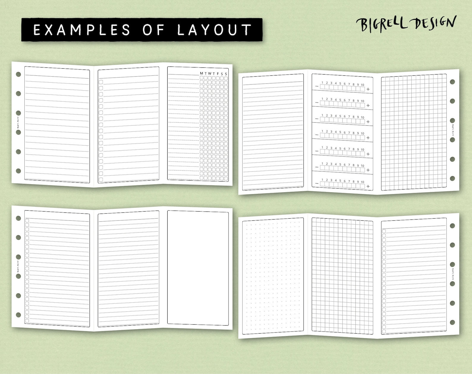 Editable Fold Out Notes. Lines to Do Dot Grid Grid - Etsy