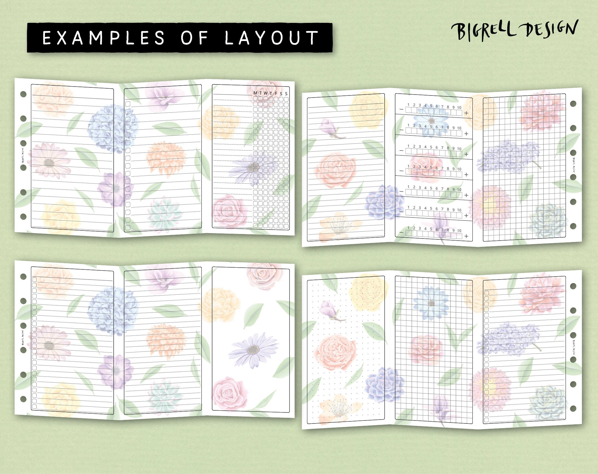 Editable Printable Note Paper. Lines, to Do, Dot Grid, Grid, Tracker ...