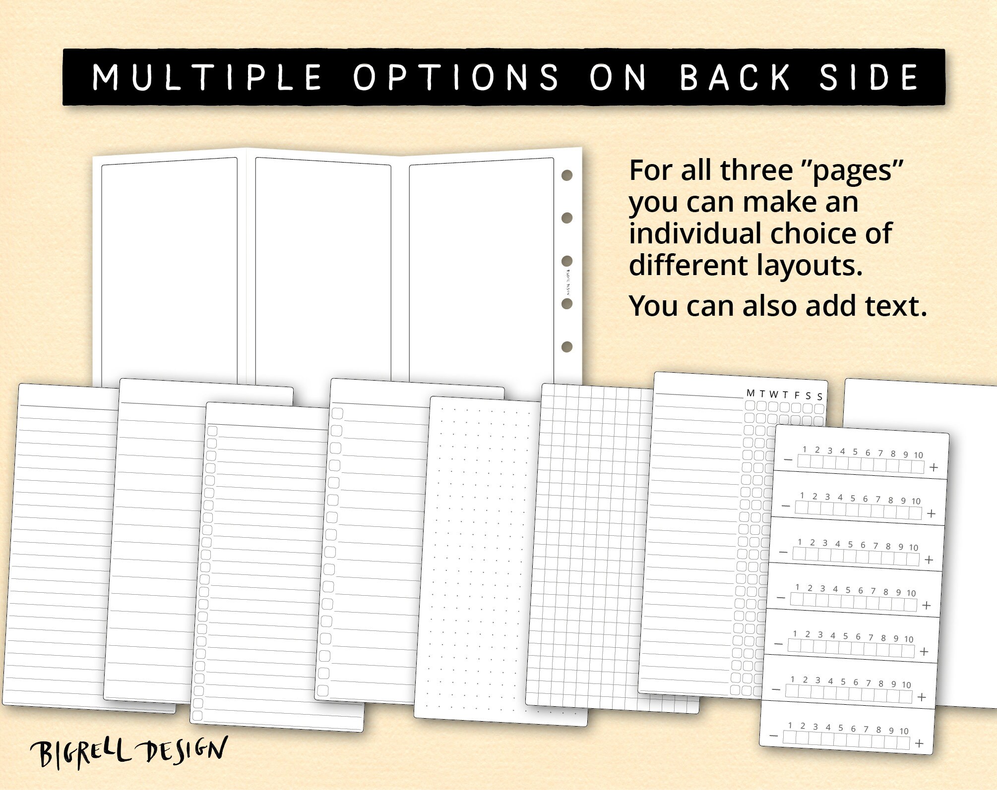 Fold Out Weekly Hourly Planner. Pocket Size. Editable - Etsy