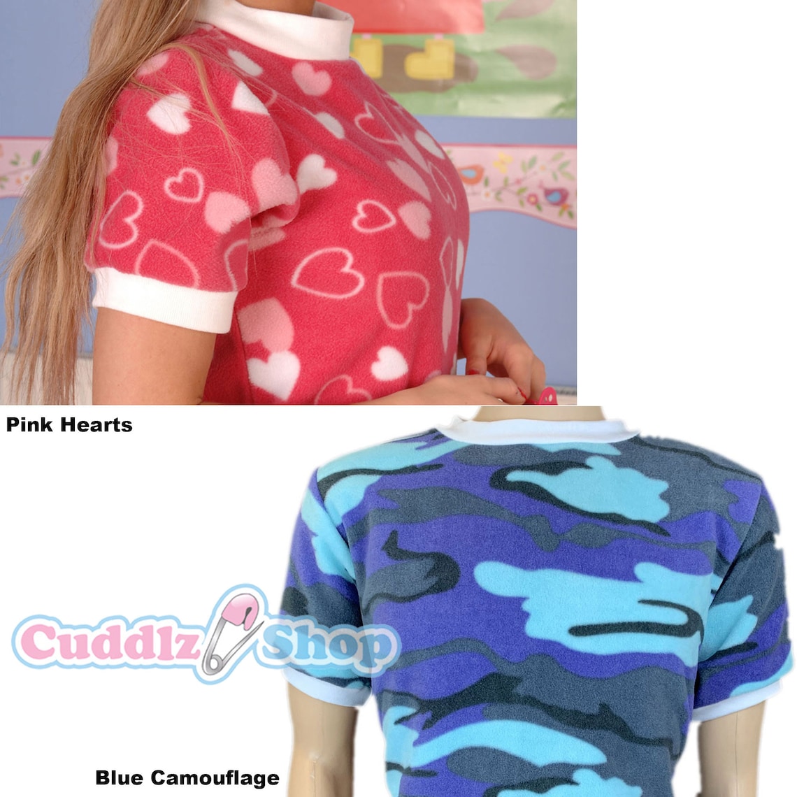 Cuddlz Fleece Footed All in One Pyjamas Sleeper - Adult Sized Bodysuit ...