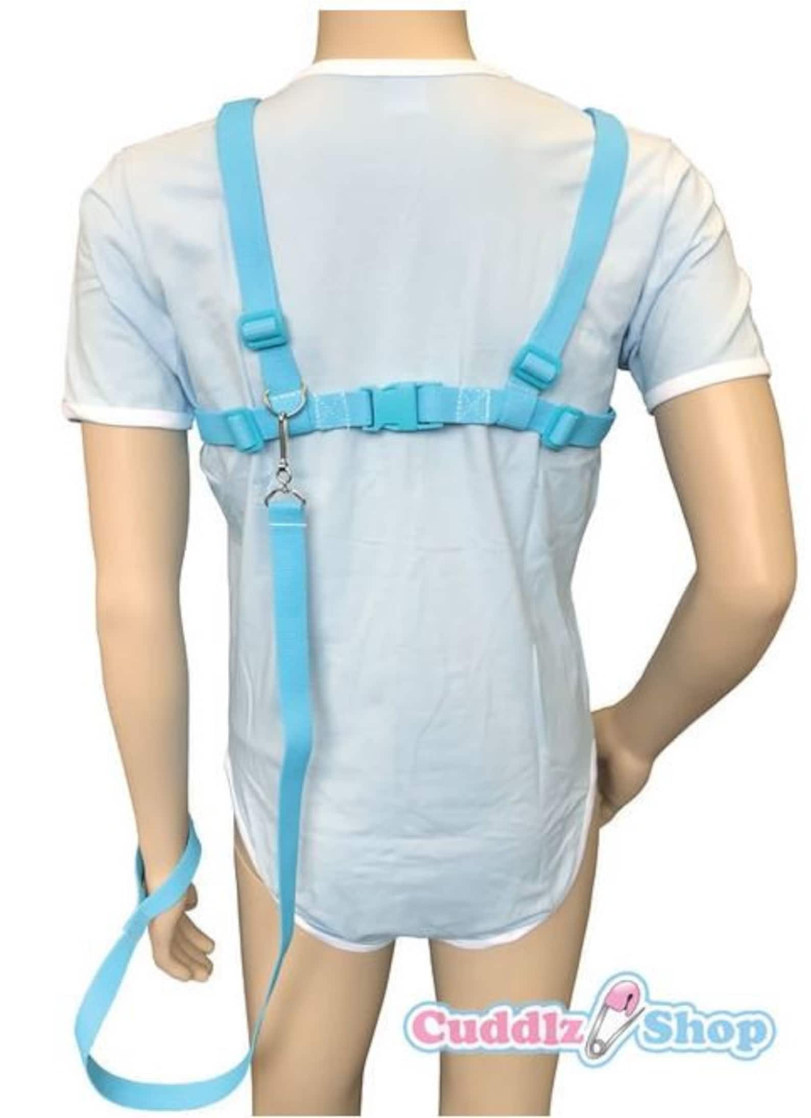 Cuddlz Adult Sized Reins ** Available in Baby Blue -or- Pink ** Locking ...