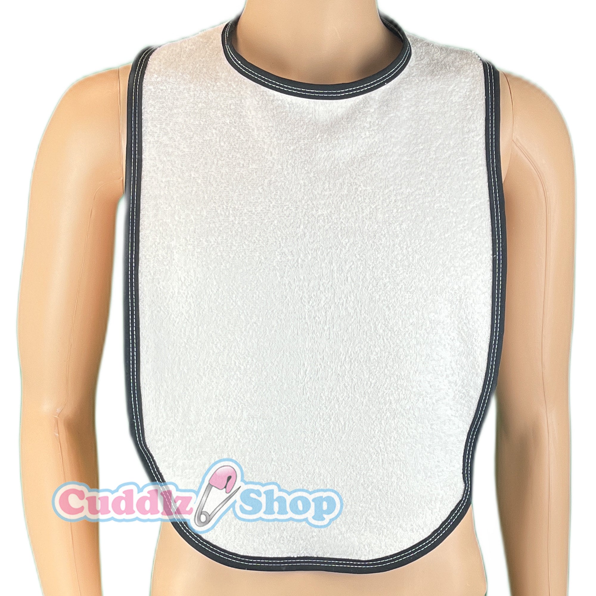 Cuddlz Baby Giraffe Adult Sized Personalised White Towelling Bib ABDL ...