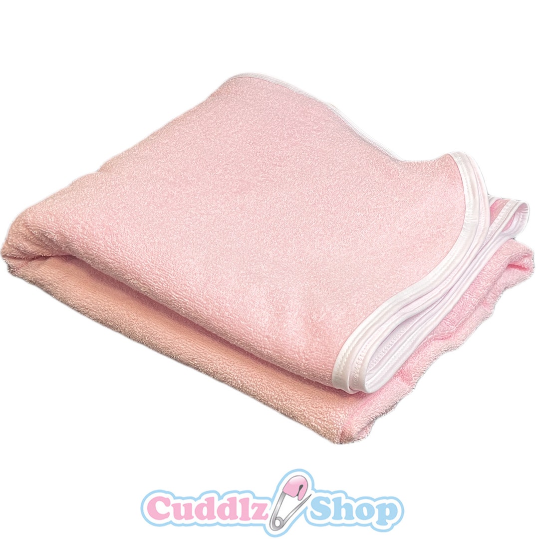 Cuddlz Pink 48 X 48 122cmx122cm Terry Towelling Adult Nappy Diaper Abdl