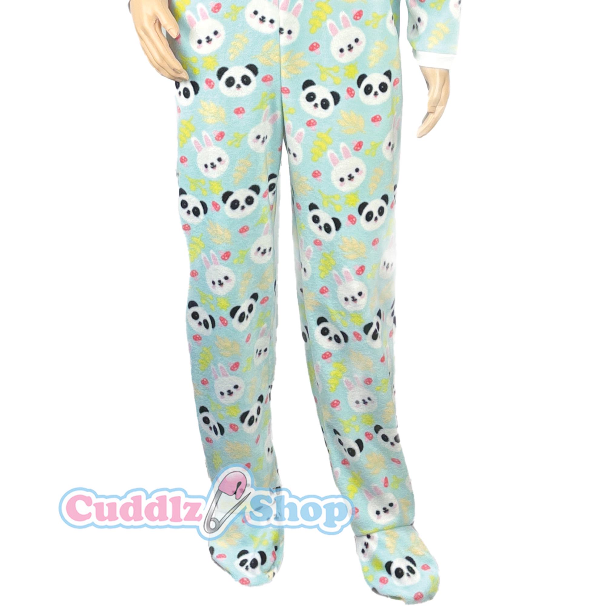 Cuddlz Fleece Footed All in One Pyjamas Sleeper - Adult Sized Bodysuit ...