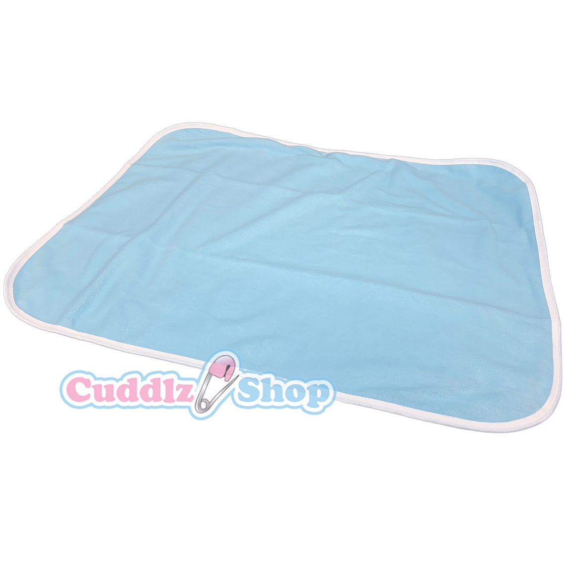 Cuddlz Baby Blue Fleece And White Adult Sized Nappy Diaper | Etsy