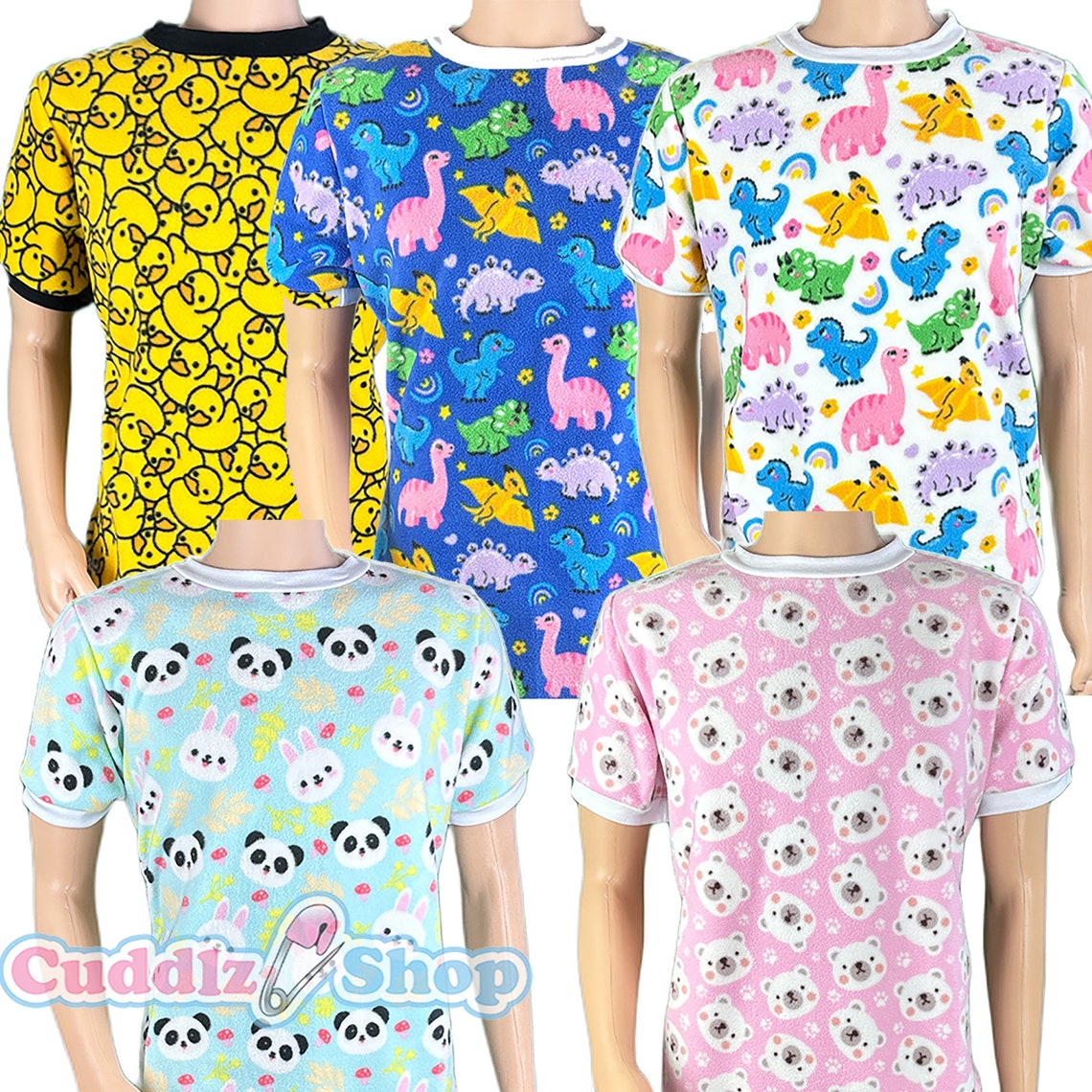 Cuddlz Fleece Footed All in One Pyjamas Sleeper - Adult Sized Bodysuit ...