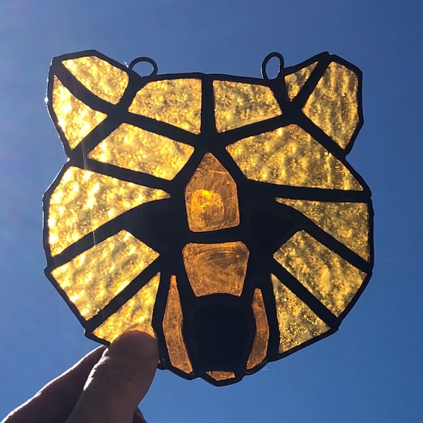 Stained Glass Bear - Etsy