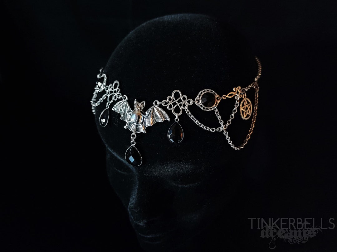 Vampire Ball Gothic Wedding Elven Headpiece Forhead Jewelry Tiara ...